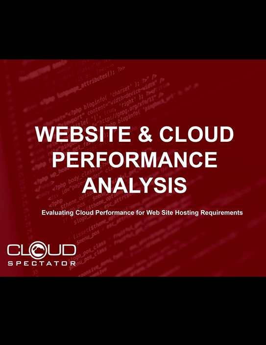 Cloud Spectator Performance Report | Liquid Web
