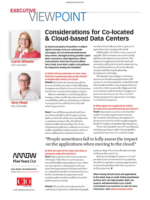 Considerations for Colocated & Cloud-based Data Centers | White Paper