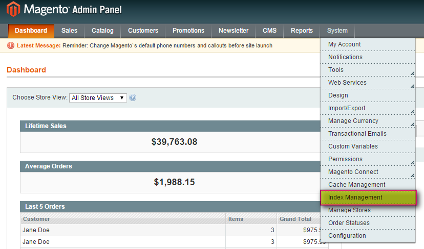 How to issue a reindex in Magento | Liquid Web