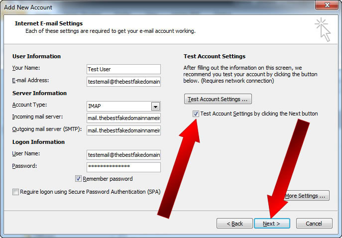 Microsoft Outlook 2010 Email Account Settings Setup Removing Email