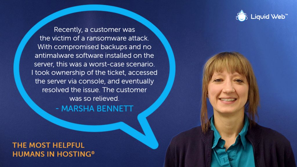 Meet a Helpful Human - Marsha Bennett | Liquid Web