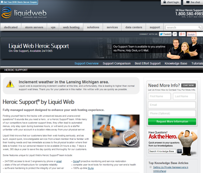 Keeping Customers Informed with the Support Page | Liquid Web