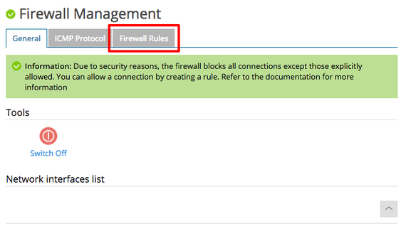 Adding Firewall Rules In Plesk Vpsjungle