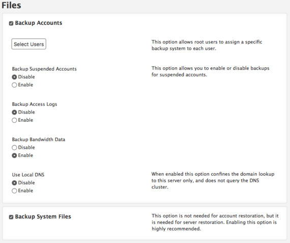 Configuring cPanel Backups in WHM | Liquid Web