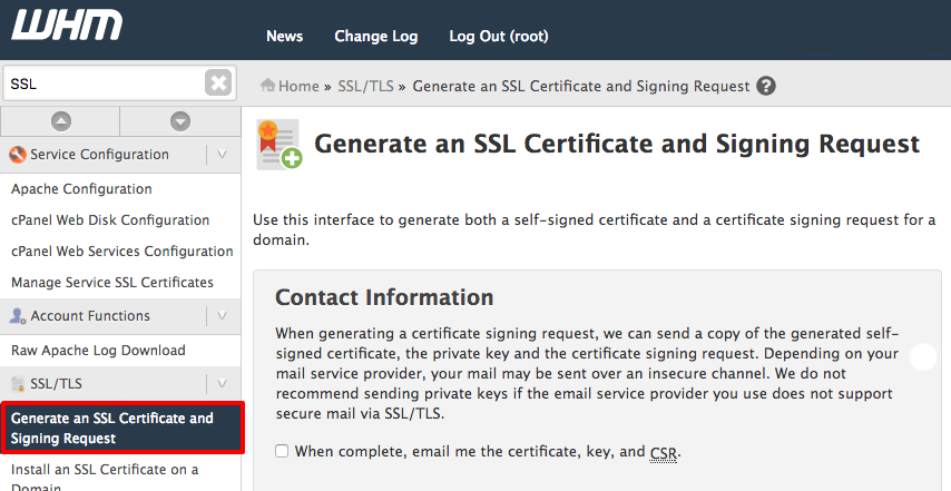 Generating An Ssl Certificate Signing Request Csr In Cpanel Liquid Web