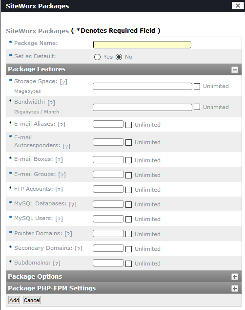 Creating Account Packages In Interworx Web Panel Liquid Web