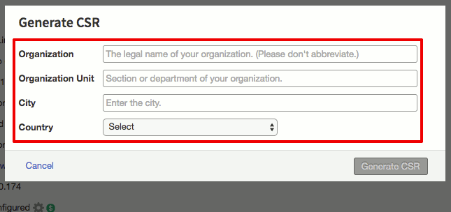 Generating An Ssl Certificate Signing Request Csr In Cloud Sites