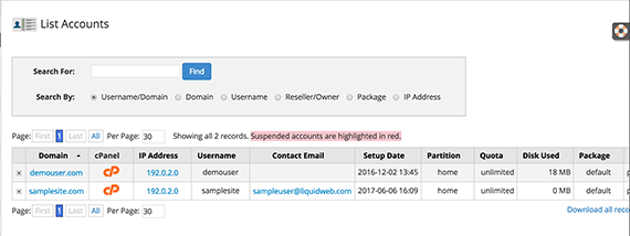 Deleting a cPanel Account from WHM | Liquid Web