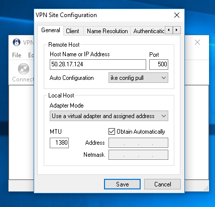 Configure Cloud VPN on Windows | Liquid Web