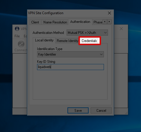 Configure Cloud VPN on Windows | Liquid Web