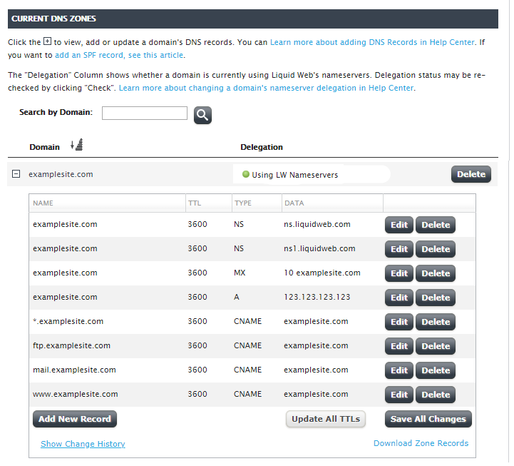 Manage DNS in Cloud Sites | Liquid Web