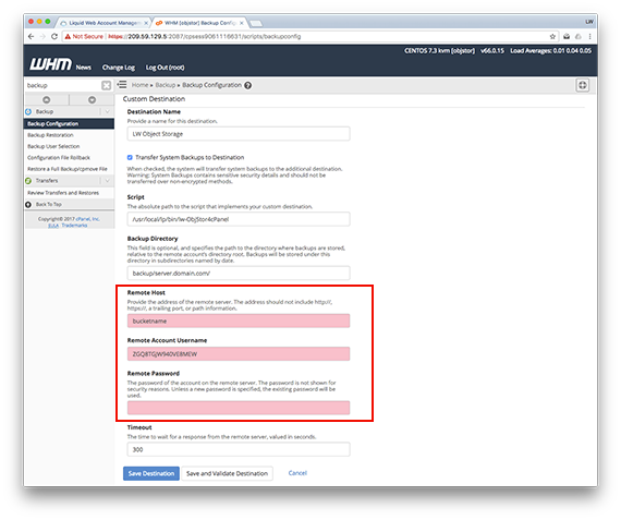 Storing cPanel Backups in Object Storage | Liquid Web