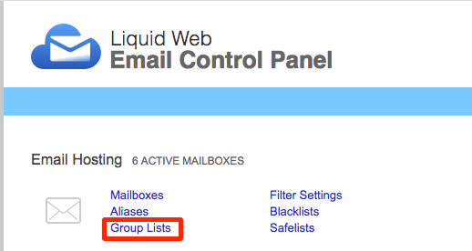 Create a Group Email List in Premium Business Email | Liquid Web