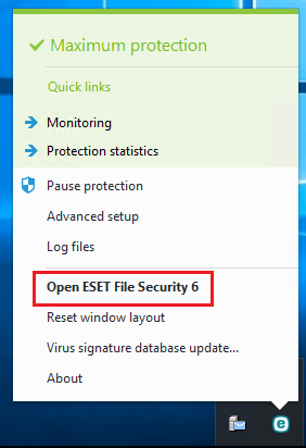 Using ESET Antivirus for Windows | Liquid Web