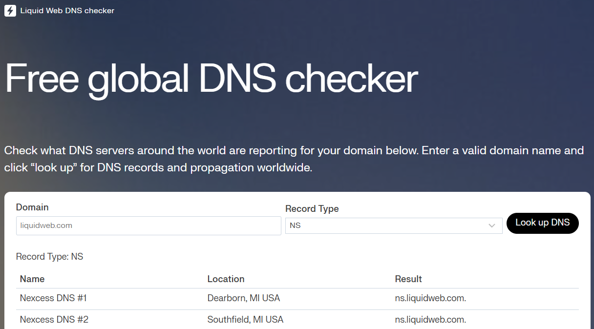 Where Is My DNS Hosted? | Liquid Web