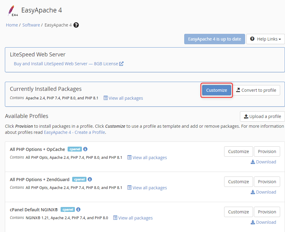 How To Upgrade Apache And Php With Cpanels Easyapache Liquid Web