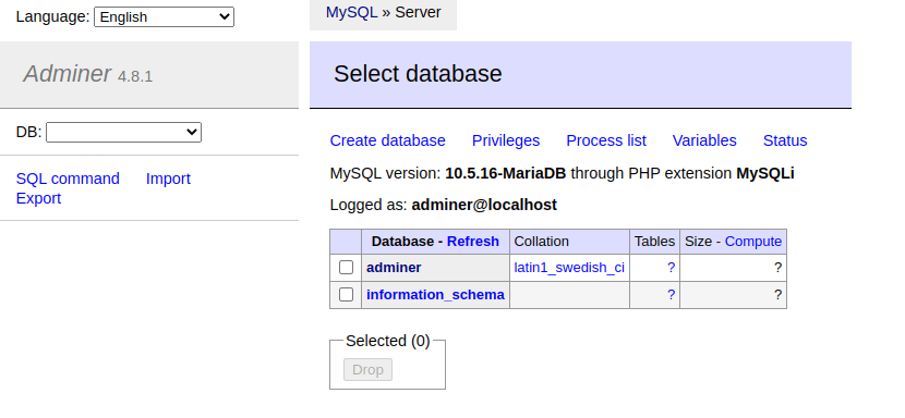 How To Install Adminer Mysql Database Management Tool On Almalinux Liquid Web