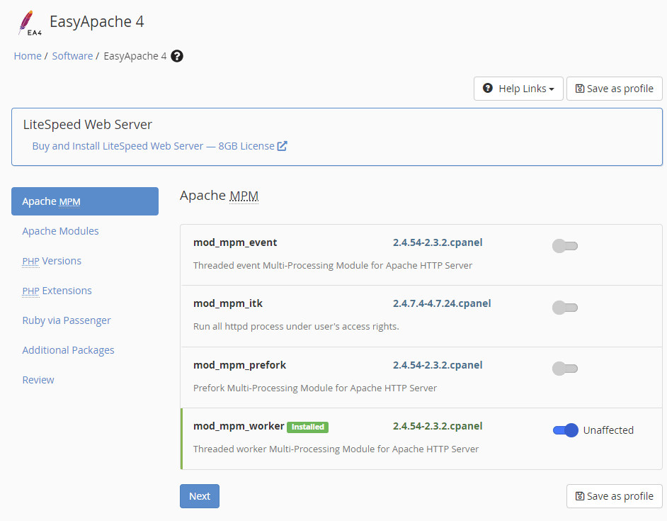 How To Upgrade Apache And Php With Cpanels Easyapache Liquid Web