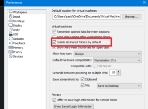 How To Create and Access a VMware Shared Folder