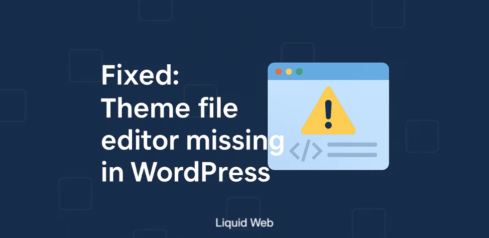 Fixed: Theme file editor missing in WordPress