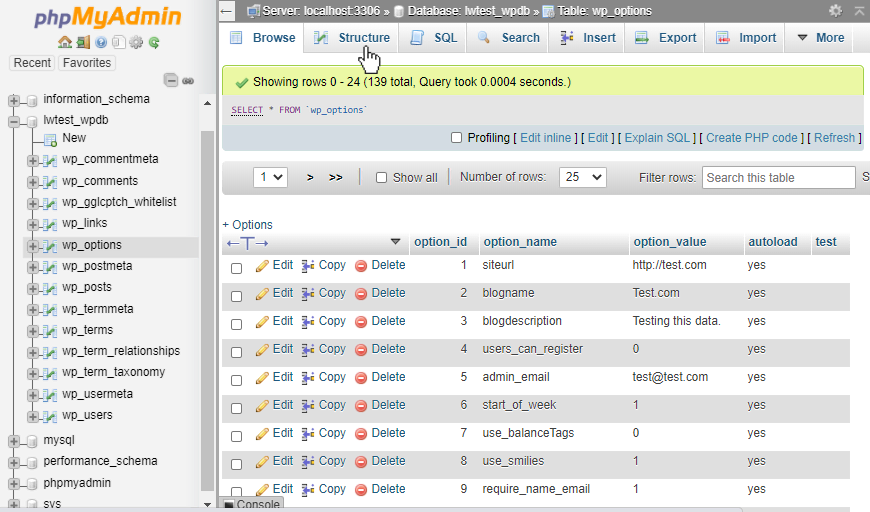 Modifying Fields in Database Tables with PhpMyAdmin | Liquid Web
